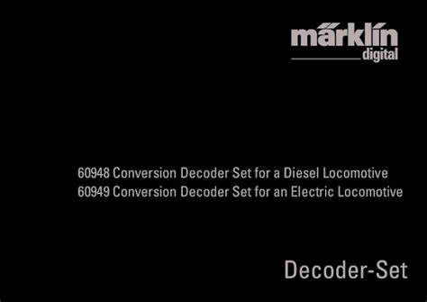 Pdf Decoder Set Rjftrainsdecoder Installation The Locomotive Must