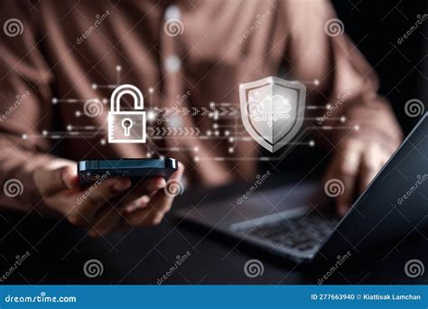 cybersecurity and privacy concepts to protect data businessman with