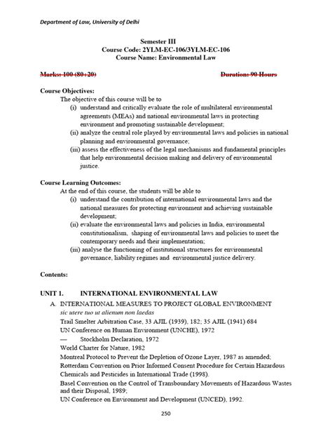 Llm Environmental Law Pdf Sustainability Environmental Law