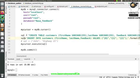 Storing Data To The Database Rasa Chatbot Part 2 Youtube