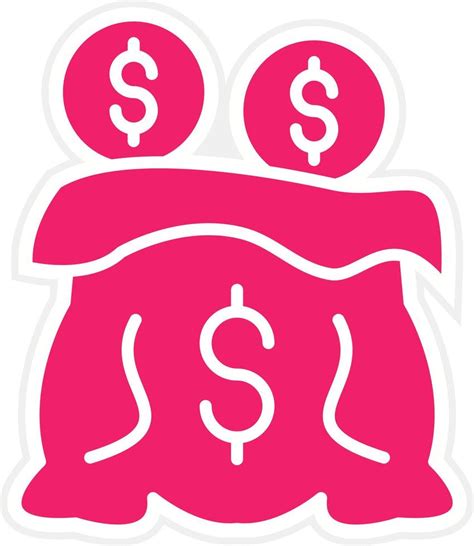 Money Bag Vector Icon Style 22433122 Vector Art At Vecteezy