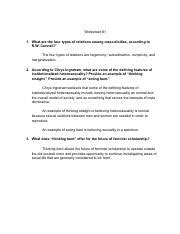 Gen Sex Worksheet 1 Pdf Worksheet 1 1 What Are The Four Types Of Relations Among