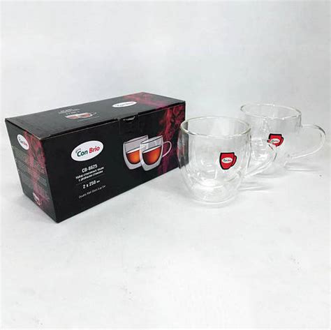 Двойной стакан для кофе Con Brio CB-8625-2, 2 шт, 250 мл, Набор чашек с ...