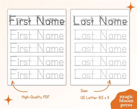 name tracing custom worksheet first and last name tracing name worksheet name tracing