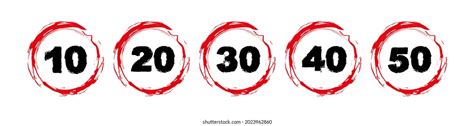 Speed Restriction Sign Old Stock Vectors And Vector Art Shutterstock