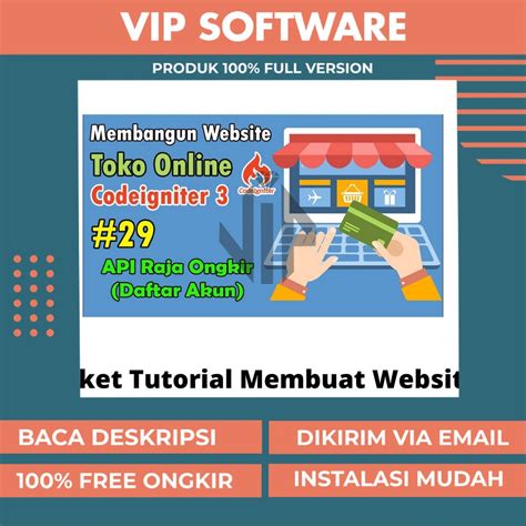 Jual Paket Tutorial Membuat Website Olshop Toko Online Shop Dengan