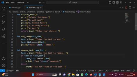 Ananya Rai On Linkedin To Do List Program Of Python Using Function And