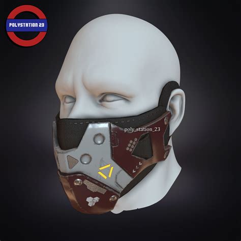 3d Model Sci Fi Face Mask V1 Vr Ar Low Poly Cgtrader