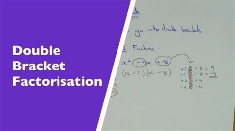 Double Bracket Factorising How To Factorise Double Bracket Expressions