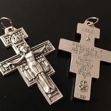 St Damian Crucifix Blessed By Pope Cross Pendant Franciscan Etsy