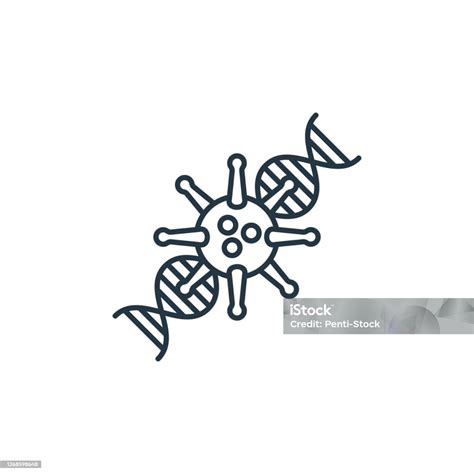 흰색 배경에서 격리된 Dna 벡터 아이콘입니다 개요 웹 사이트 디자인 및 모바일 응용 프로그램 개발을위한 얇은 라인 Dna 아이콘 얇은 선 Dna 윤곽선 아이콘 벡터