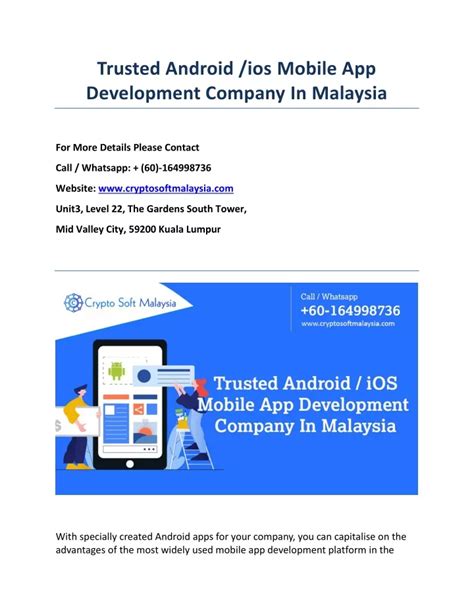 Ppt Trusted Android Ios Mobile App Development Company In Malaysia