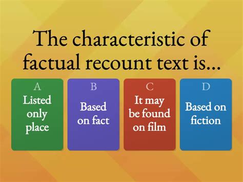 Activity 2 Factual Recount Text Quiz Activity 2 Factual Recount Text Quiz