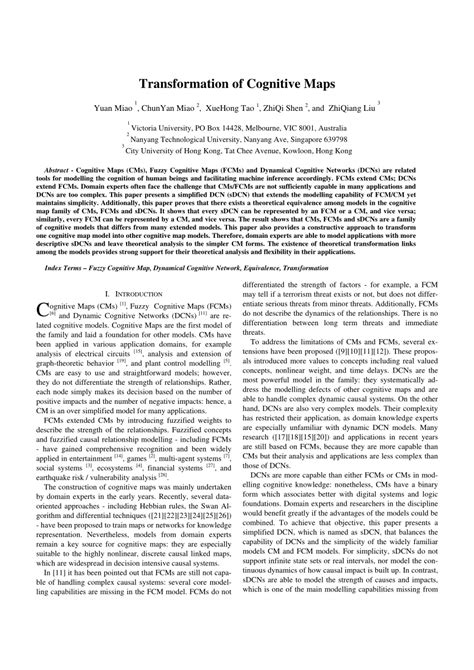 Pdf Transformation Of Cognitive Maps