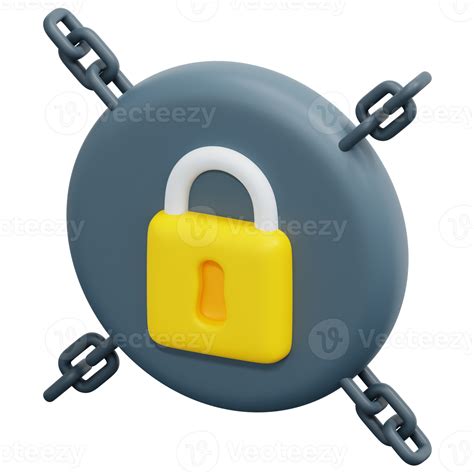 Padlock 3d Render Icon Illustration 21615703 Png
