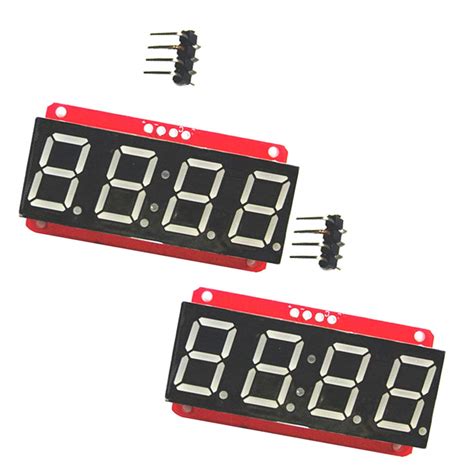H HILABEE 2 Stücke 4 Digit Siebensegment 0 56 LED Anzeigemodul HT16K33 I2C Für Arduino Amazon