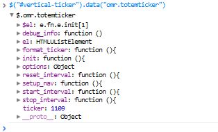 Javascript Customise JQuery Totemticker Plugin Stack Overflow