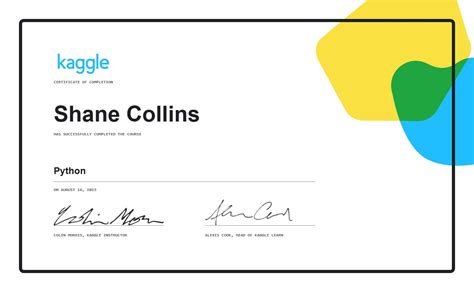 Shane Collins On Linkedin Python Kaggle Certification Datascience