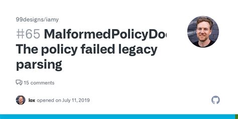 malformedpolicydocument the policy failed legacy parsing · issue 65
