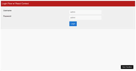 Login Flow W React Context Api Codesandbox