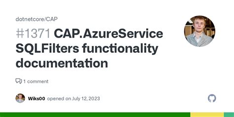 cap azureservicebus sqlfilters functionality documentation · issue