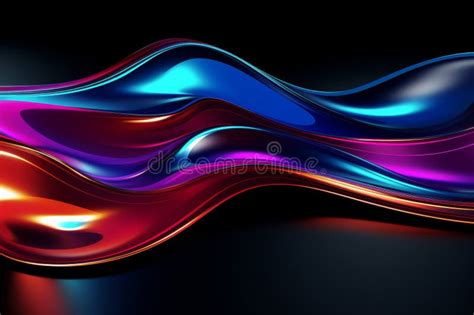 Iridescent Liquid Three Dimensional Texture Vibrating Color Effect High Contrast Psychedelic