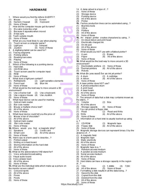 Computer Awareness 4000 Mcq Pdf Computer Data Storage Logic Gate