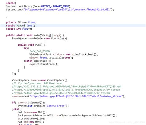 Opencvjava获取海康威视的rtsp视频流java Opencv调用海康威视摄像头rtsp Csdn博客