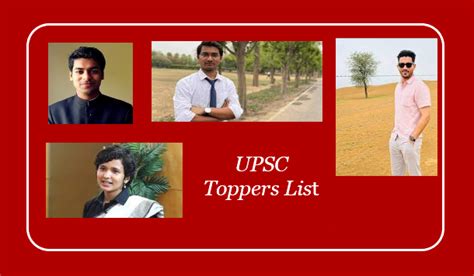 UPSC Toppers List All IAS Toppers Biography List With Photos IAS Bio