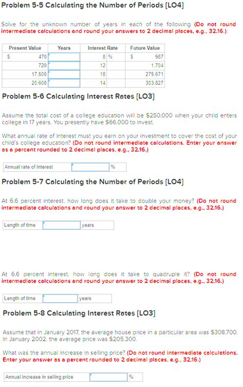 solved problem 5 5 calculating the number of periods l04