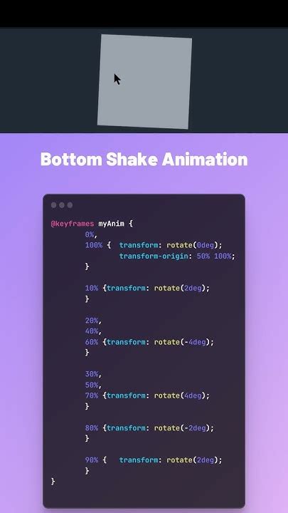 Bottom Shake Animation In Css Css Shorts Youtube