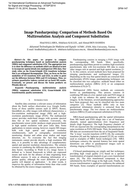 pdf image pansharpening comparison of methods based on