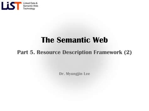 The Semantic Web 5 Rdf 2 Ppt