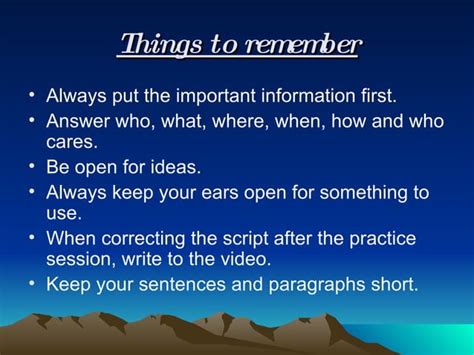 How To Write A News Script PPT