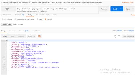 Php How To Upload Objects To Firebase Storage Using Postman For Testing Stack Overflow