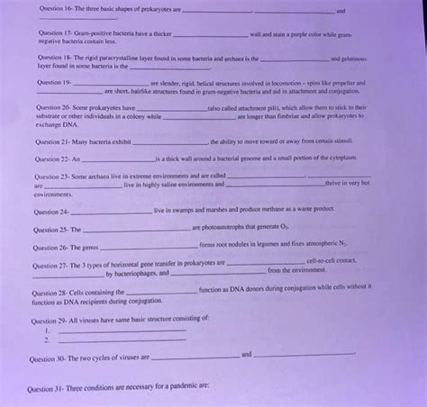 Solved Question 16 The Three Basic Shapes Of Prokaryotes