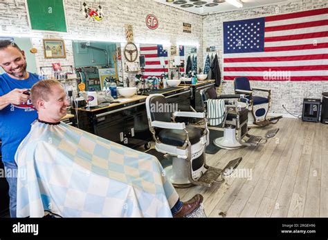 Belmont North Carolinabarber Shop Customer Getting Haircut Hair Cut