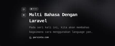 Multi Bahasa Dengan Laravel Parsinta