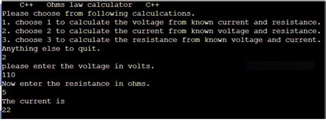 Solved Create A C Program To Act As An “ohms Law”