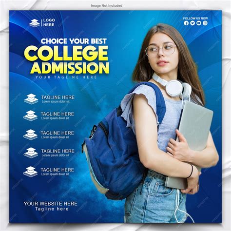 Premium Psd College Admission Open Poster Design Template