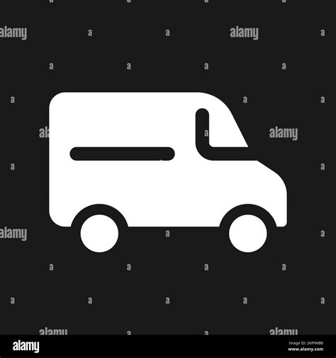 Van Dark Mode Glyph Ui Icon Stock Vector Image And Art Alamy