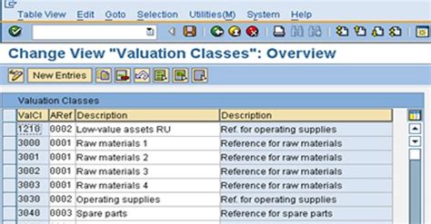 Valuation Class And How To Link It With GL Account