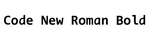 Code New Roman Bold Font FFonts Net