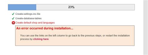 Store Installation Stuck At Creating Default Shop And Languages Installing Prestashop For
