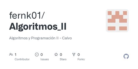 GitHub fernk Algoritmos II Algoritmos y Programación II Calvo