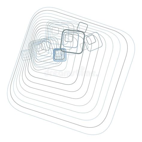 Abstract Rounded Rectangle Geometric Pattern Colorful And Artistic For Graphic Design Digital