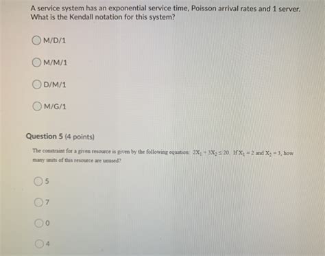 Solved A Service System Has An Exponential Service Time