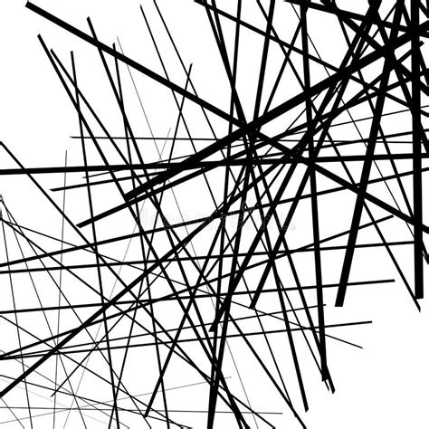 Geometric Art Of Random Intersecting Lines Abstract Chaotic Tex Stock