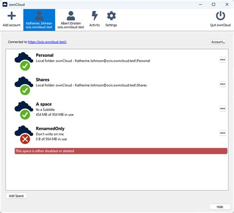 Qa Improve Display Of Deleteddisabled Spaces · Issue 9700 · Owncloudclient · Github
