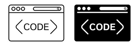 Ensemble Dicônes De Codage Web Symboles De Programmation Conception